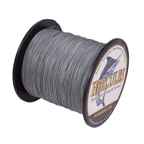 Hercules плетеная леска 0.20, 100 м, Gray