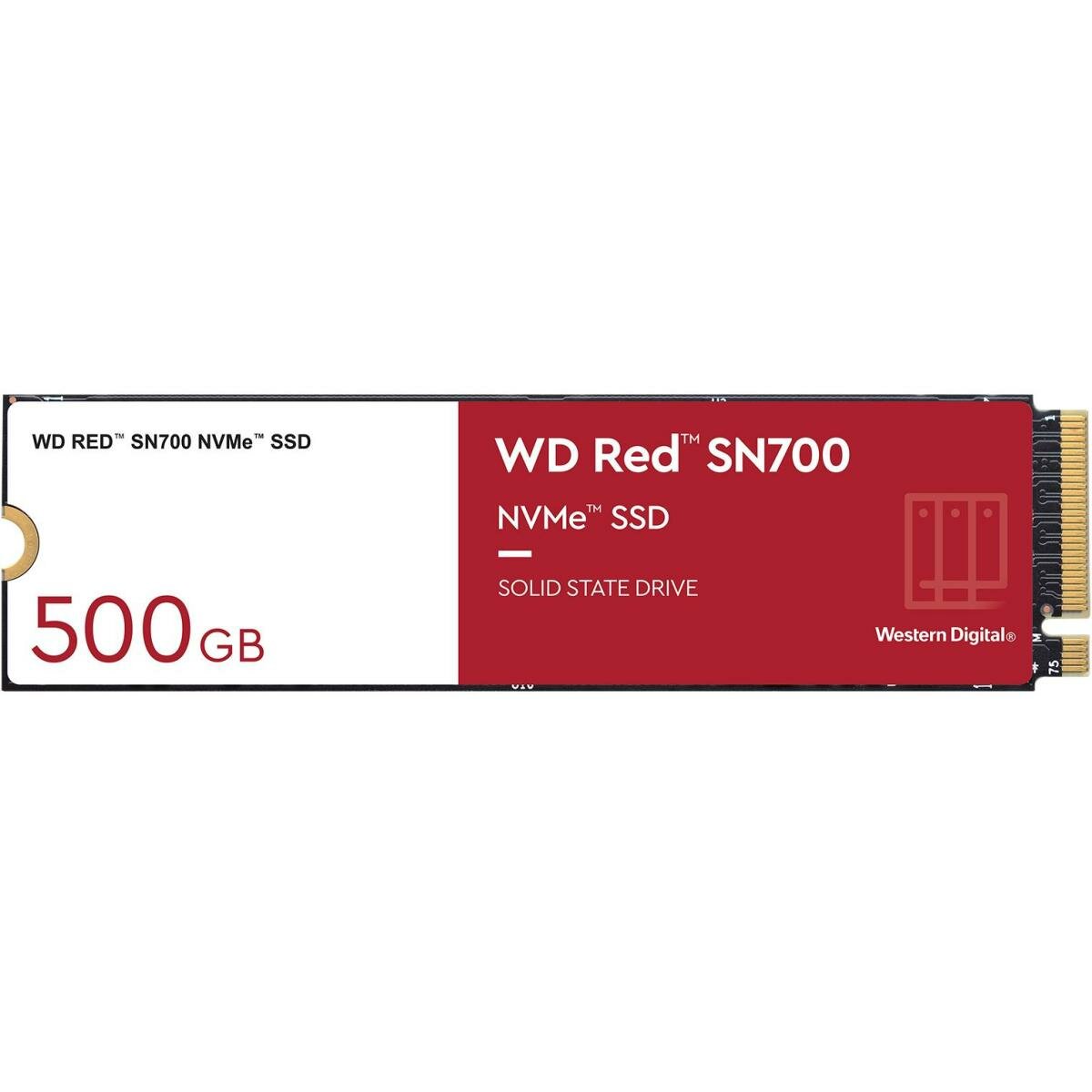 Твердотельный накопитель SSD M.2 500 Gb Western Digital Red SN700 Read 3430Mb/s Write 2600Mb/s 3D NAND WDS500G1R0C