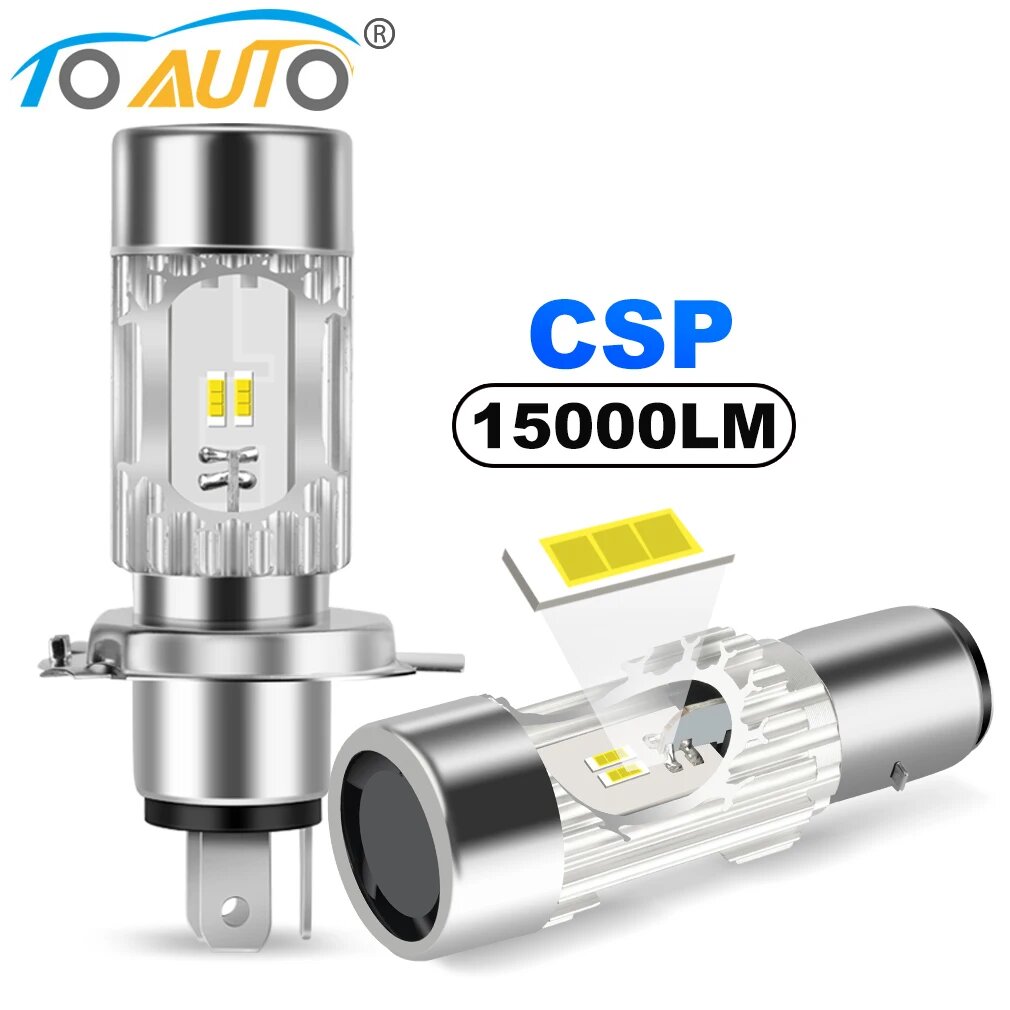 Мото фара LED H4, 20 Вт, 6000K, CSP чипы