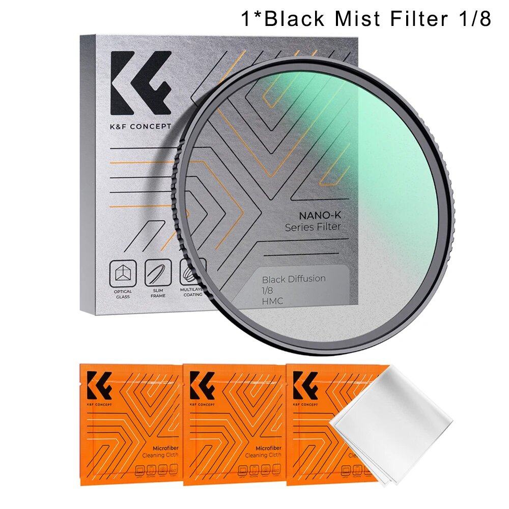 K&F CONCEPT Черный туманный фильтр 43mm, Black Mist 1/8