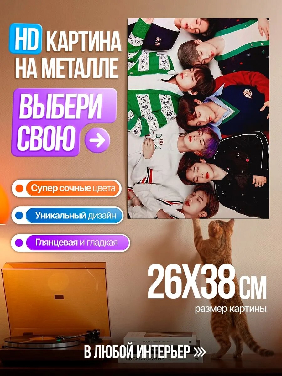 Картина на HD металле Парни в свитерах