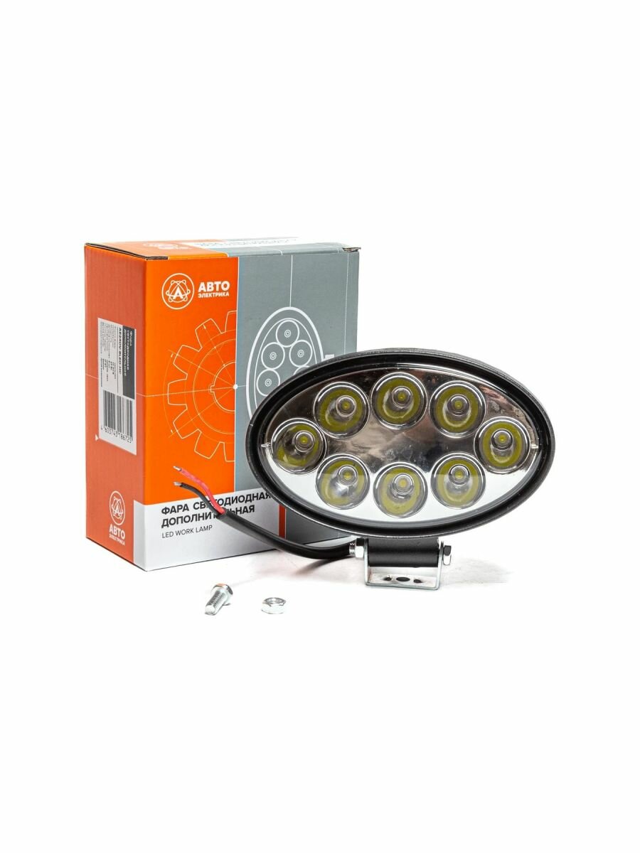Фара светодиодная (овальная) 24W 140*57*105 8 LED направленный свет 10 30V / Автоэлектрика / AE24OV-8LED-HC