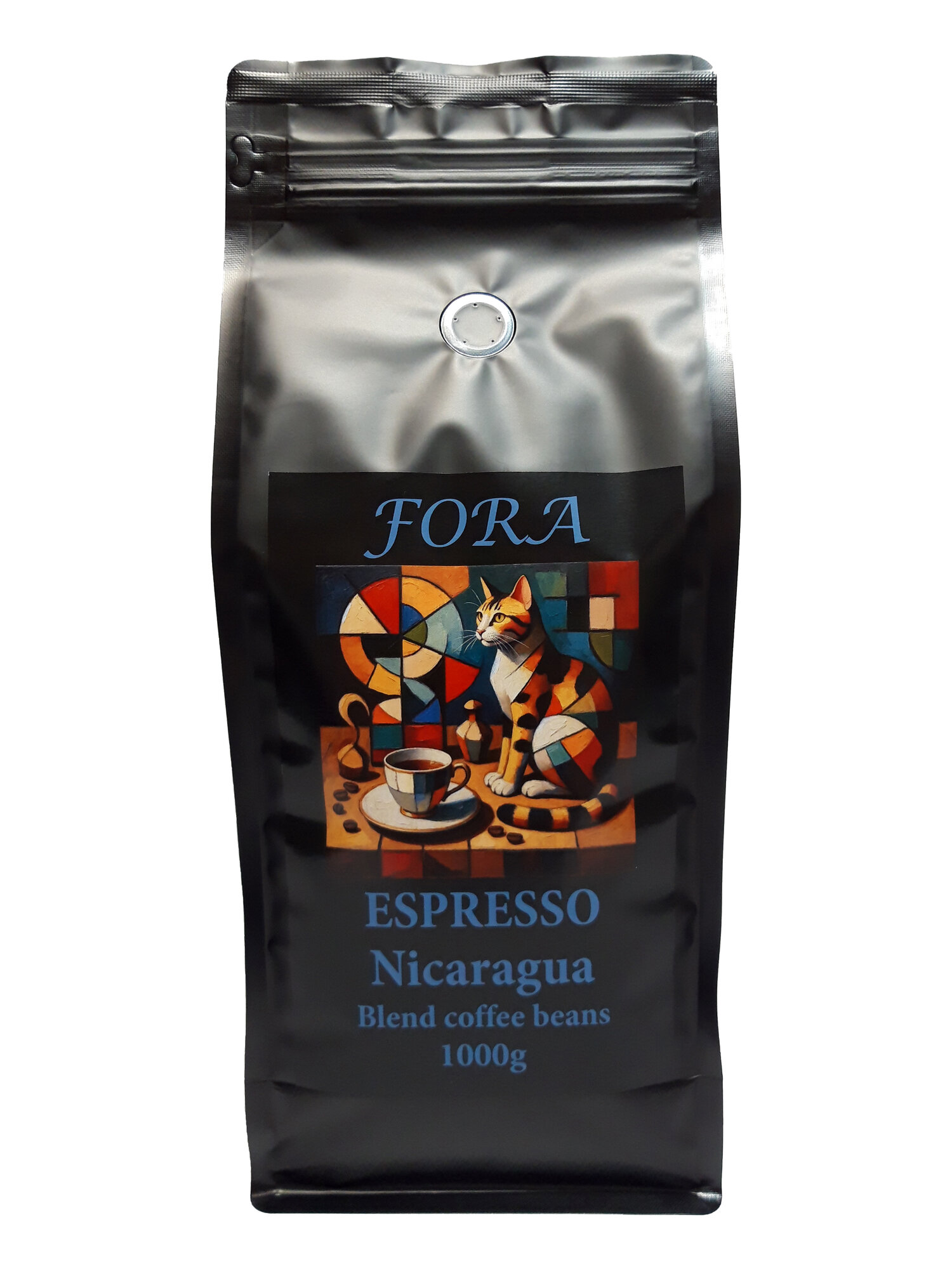 Кофе в зёрнах Эспрессо Никарагуа 1 кг. Арабика 80% / Робуста 20% / FORA COFFEE