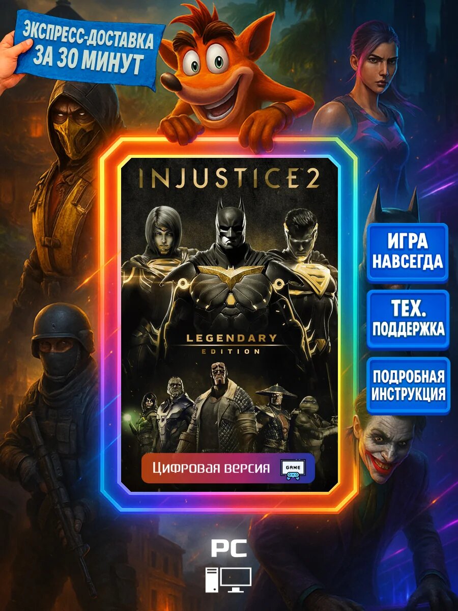 Injustice 2 - Legendary Edition PC Цифровая версия игры | Доставка на почту