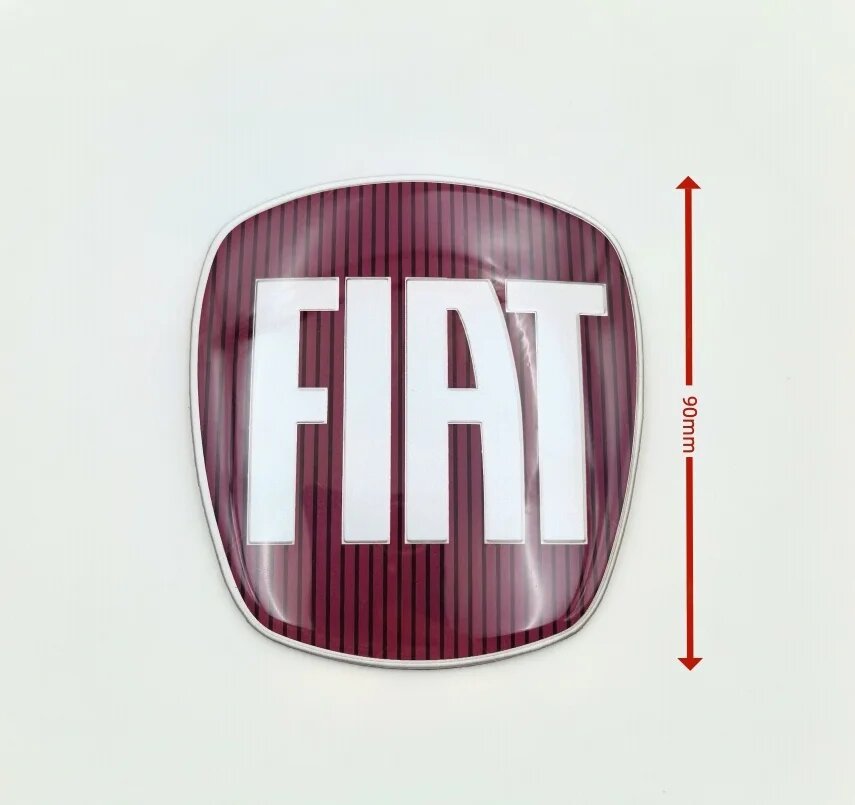 Эмблема FIAT 90mm, красная, 1X