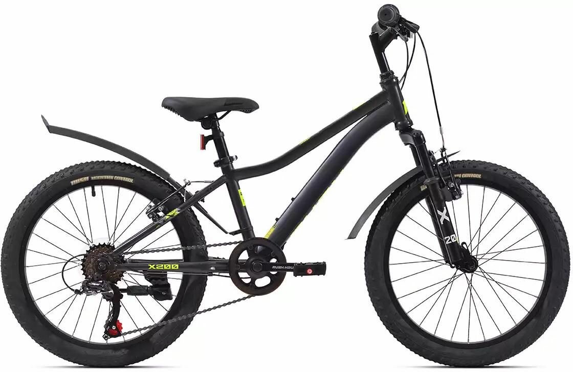 Велосипед RUSH HOUR X 200 V-brake ST, диаметр колес 20", рама 11", 6 скоростей, черный