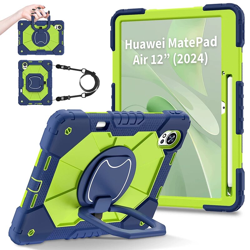 Minfeng защитный чехол для Huawei MatePad Air 12-дюймовый, полная защита, ударопрочный, со слотом для ручки и ремешком,