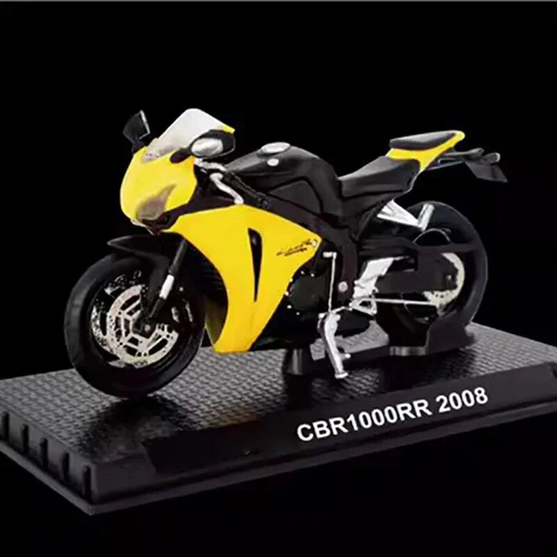 Мотоцикл Honda CBR1000RR 2008, желтый, 1:24, Welly