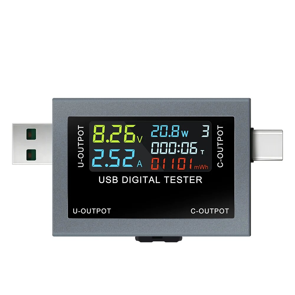 Цифровой вольтметр DC4-30V с USB Type-C
