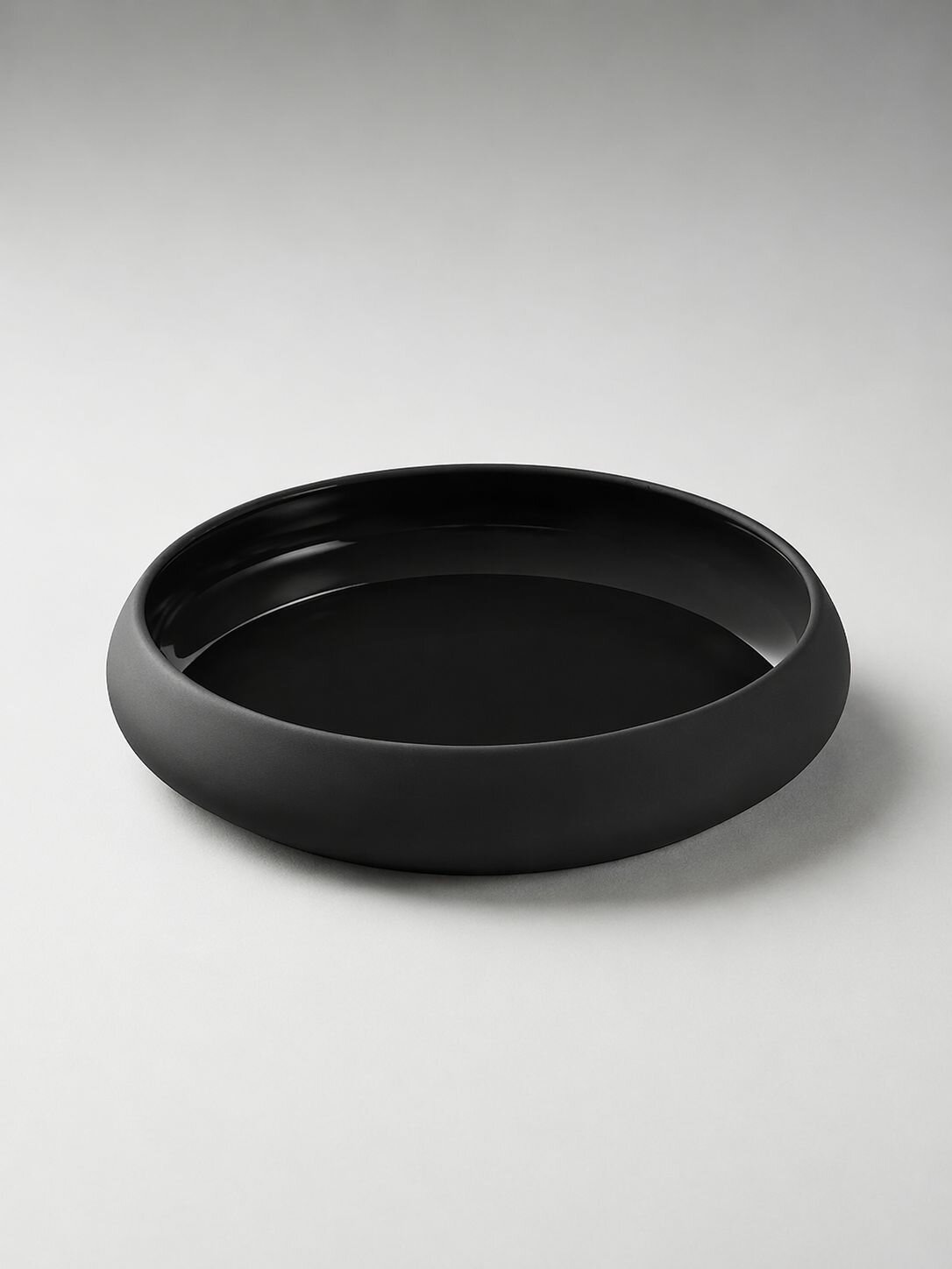 Тарелка глубокая Gourmet с бортом Degrenne Bahia Onyx, 18 см, черная