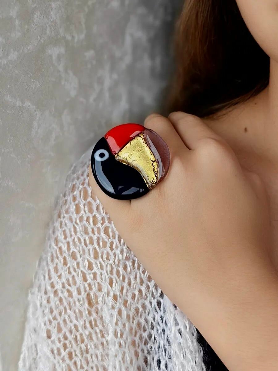 Кольцо, муранское стекло, стекло