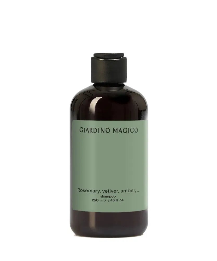 Увлажняющий шампунь для волос GIARDINO MAGICO Rosemary, vetiver, amber, . (250 мл)