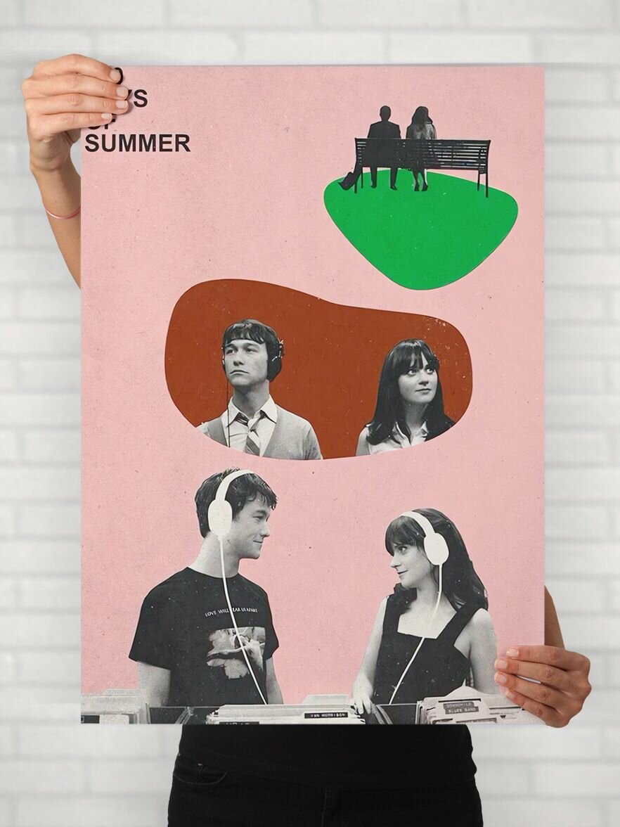 Плакат на стену для интерьера 500 дней лета (500 Days of Summer - Том и Саммер 15) - Постер по фильму кино формата А1 (60x84 см)