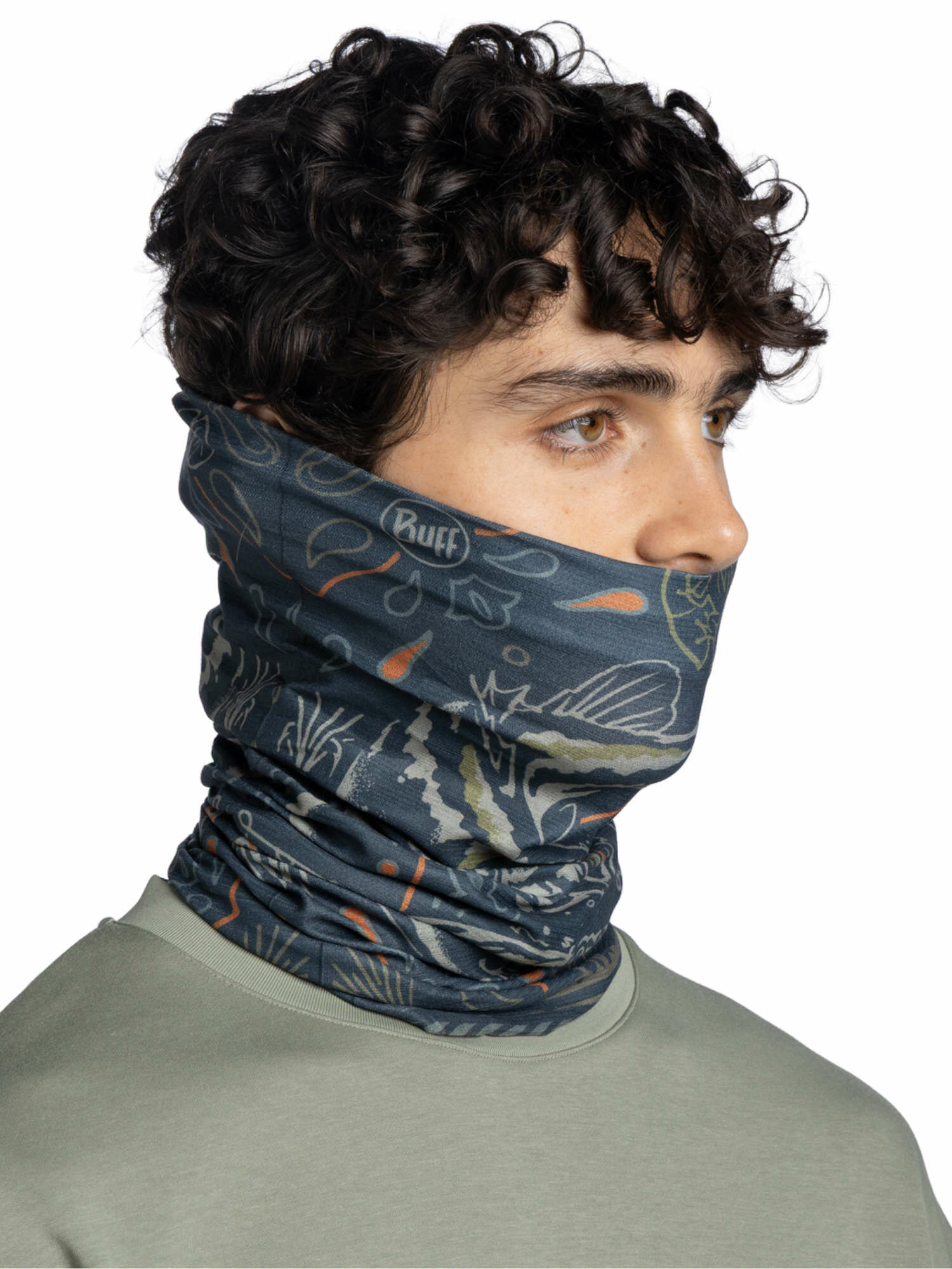 Бандана Buff CoolNet UV Largemouth Navy — фото 1