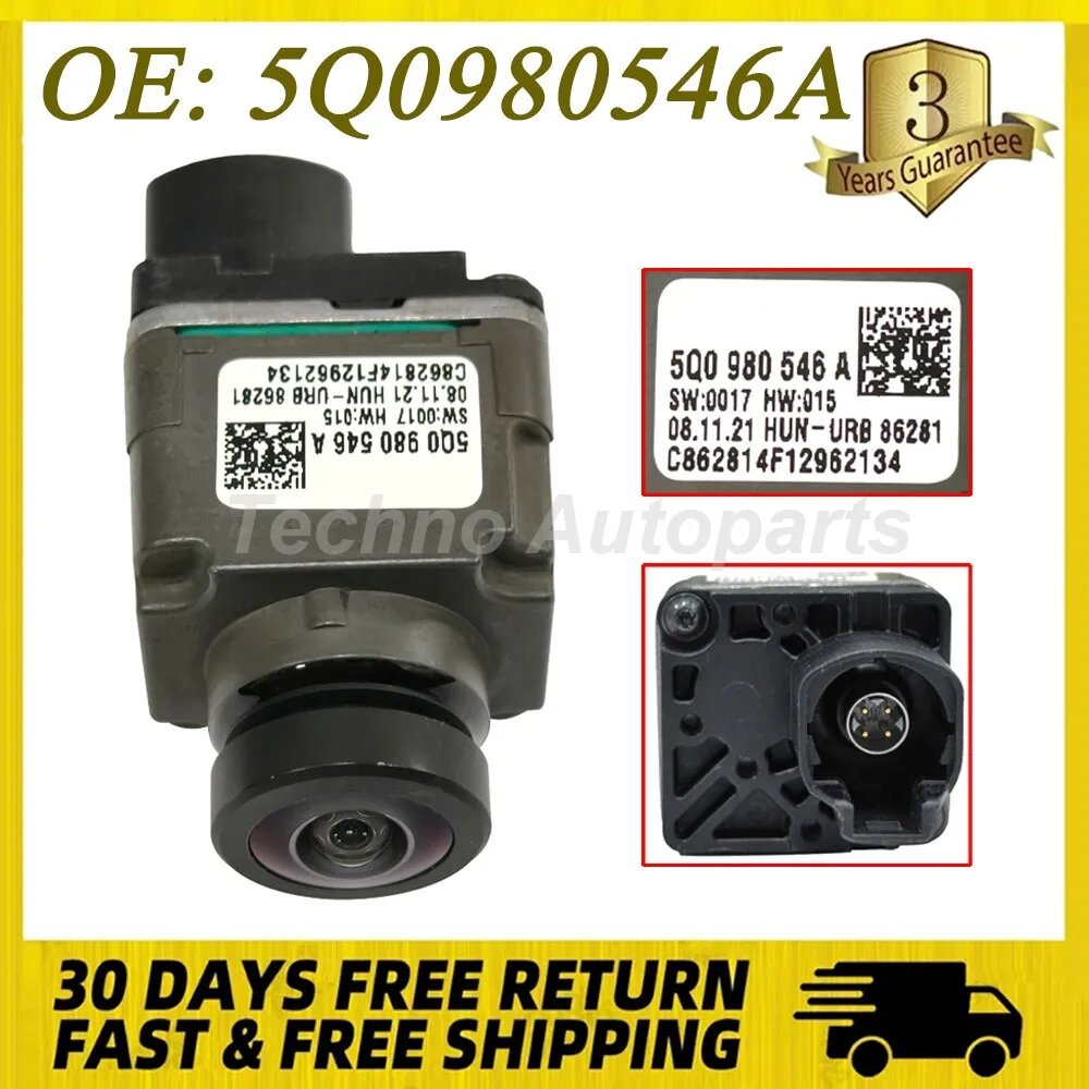 Камера заднего вида HD 5Q0980546A для парковки и движения задним ходом, совместимая с Volkswagen VW Tiguan, Bentley, Porsche, Audi A4, Q5