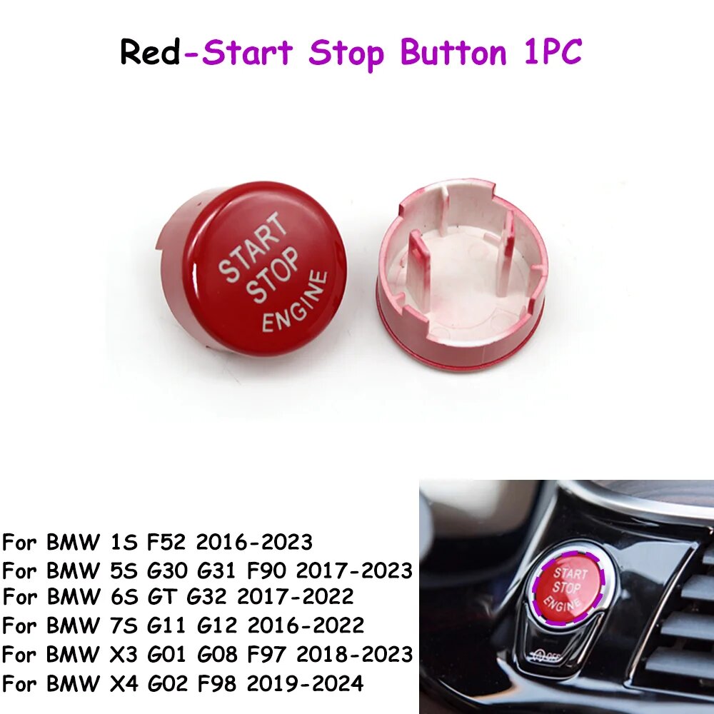 Кнопка Start Stop двигателя Red для BMW 1 5 6 7 X3 X4