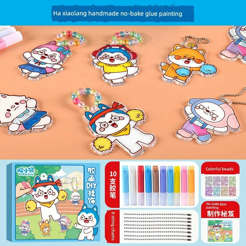 Haxiaolang Беспечная кристальная смола для рисования детям 3-6 лет - Одна упаковка