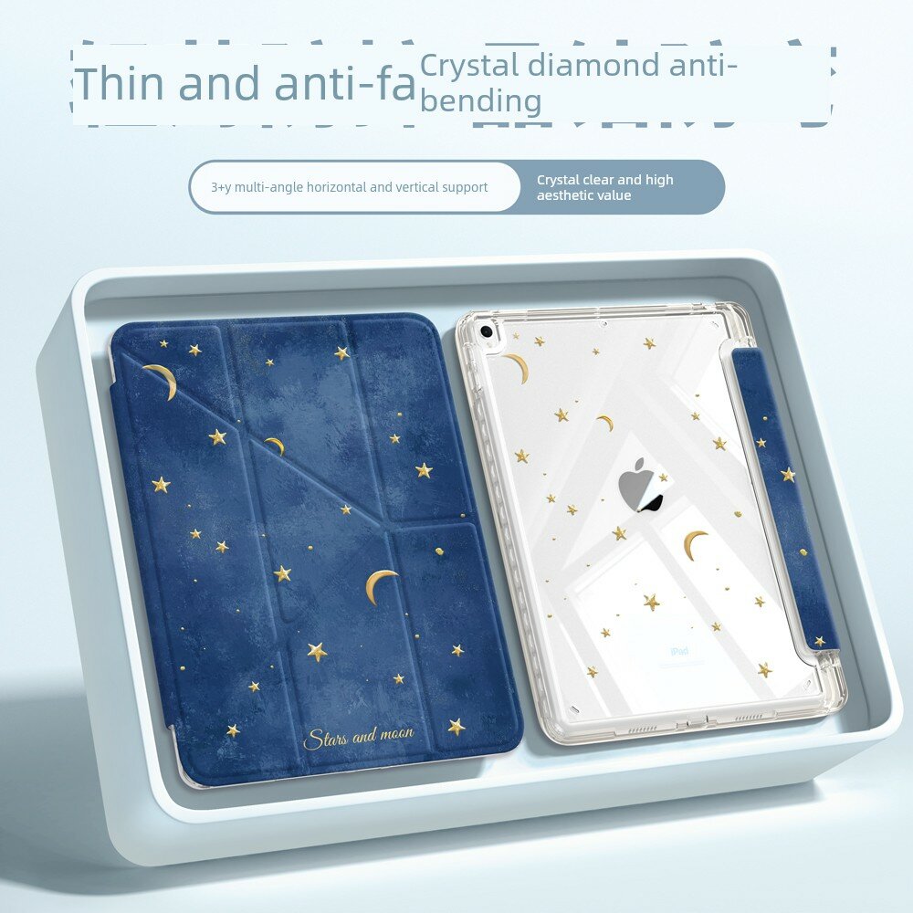 Apple iPad Pro 2021 12,9-дюймовый защитный чехол с отсеком для ручки, звездная река голубой, тонкий и прозрачный