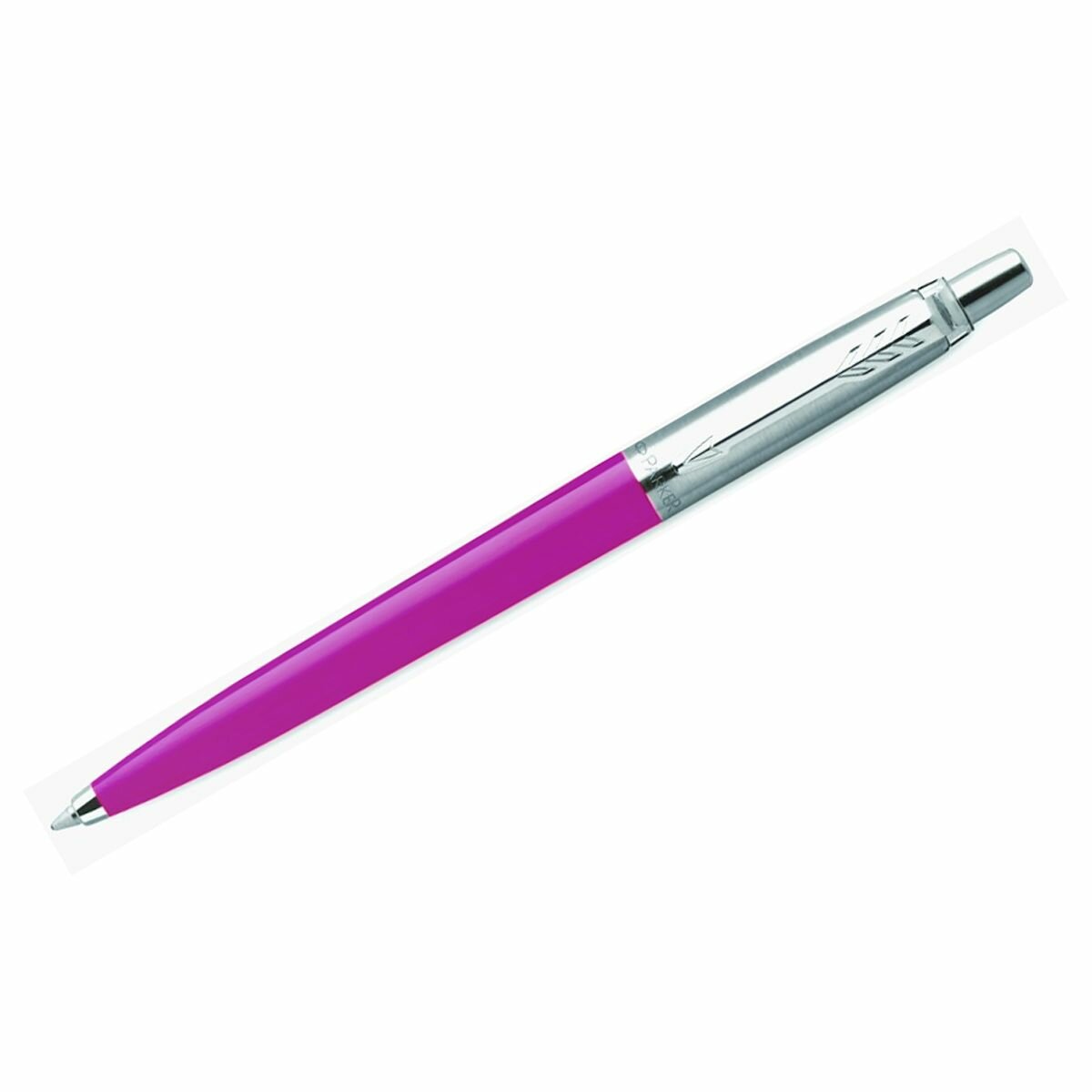 Ручка шариковая PARKER "Jotter Orig Recycled Magenta", корпус розовый, детали хром, синяя в подарочной коробке