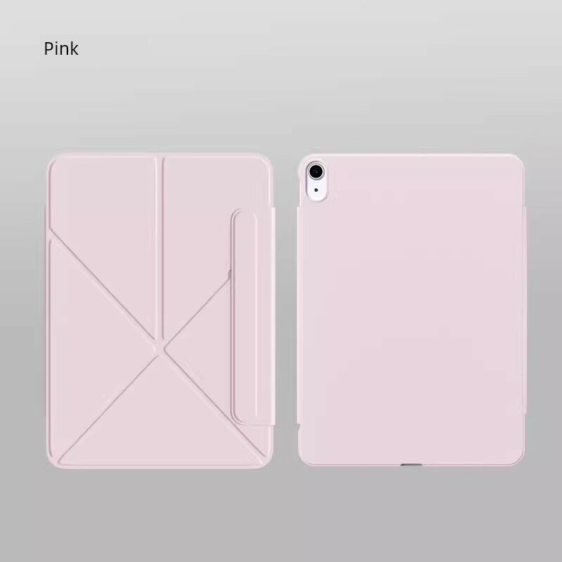 Чехол для iPad Air 7 2025 11 дюймов, розовый, защитный, однотонный K-сгиб