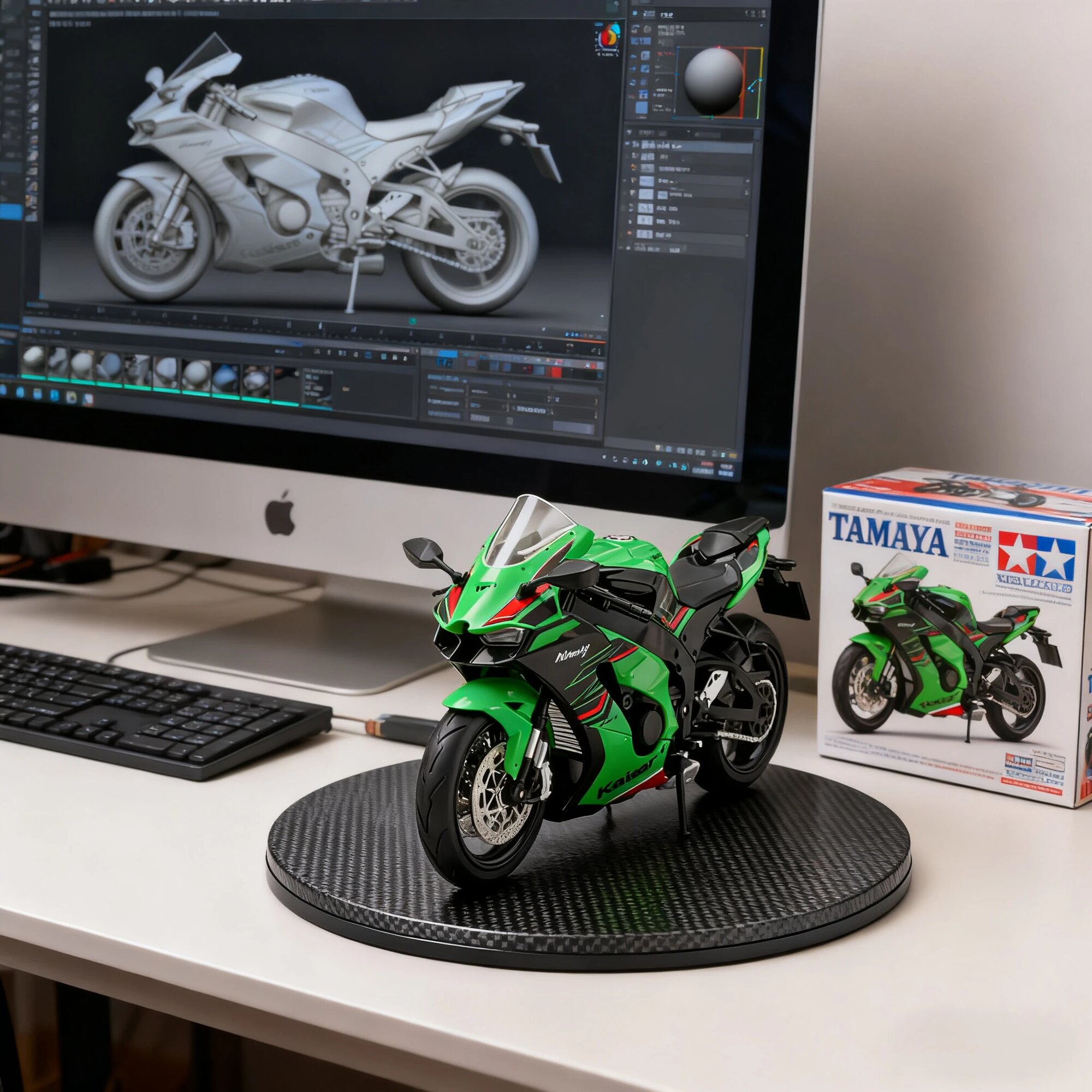 Масштабная модель мотоцикла Kawasaki Ninja ZX10R 1:12