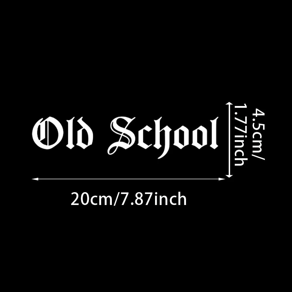 Наклейка "Old School" 20x4,5 см, White (AZ51-White)