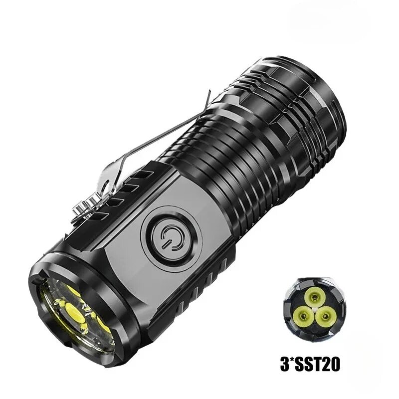 Портативный LED фонарик KDULIT 3led torch