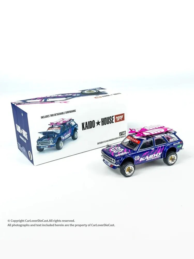 Машинка Kaido House MINIGT 1/64 KHMG149 Datsun 510 4x4 Wagon Kaido Offroad V2 Die-cast Alloy Car Model Collection Display Gift