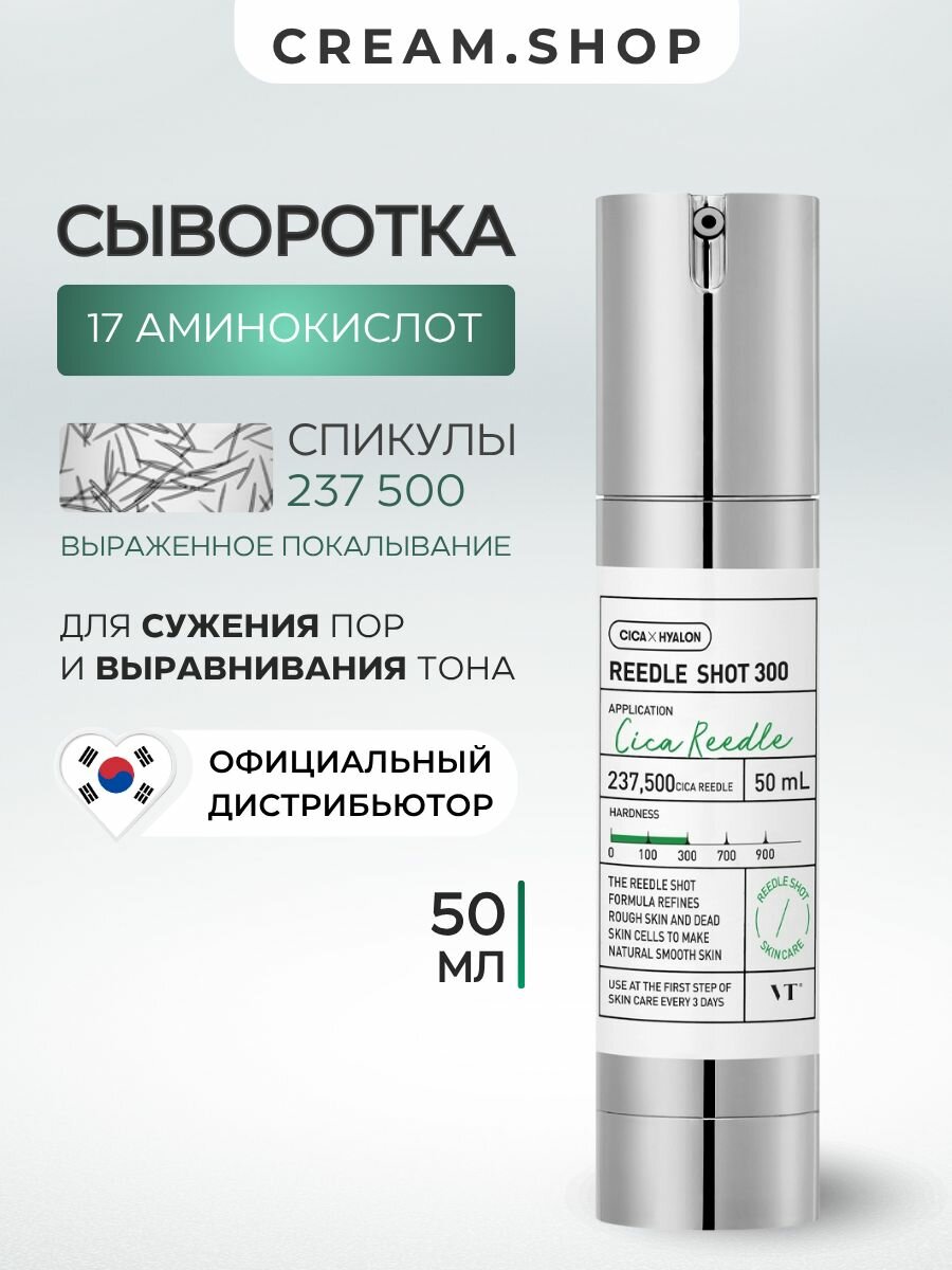 VT Cosmetics Сыворотка с микроиглами антивозрастная, увлажняющая, Корея, 50мл