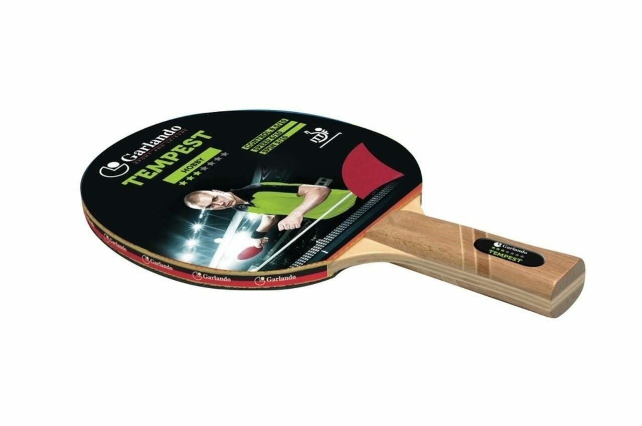 DECATHLON ракетка для настольного тенниса Decathlon Garlando Tempest, 3 звезды, анатомический, черный