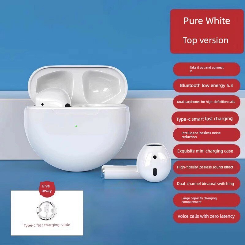 Беспроводные наушники Bluetooth для OPPO Find X8/X12/Reno13/2026, чисто-белые, звук HIFI, автоматическое подключение,