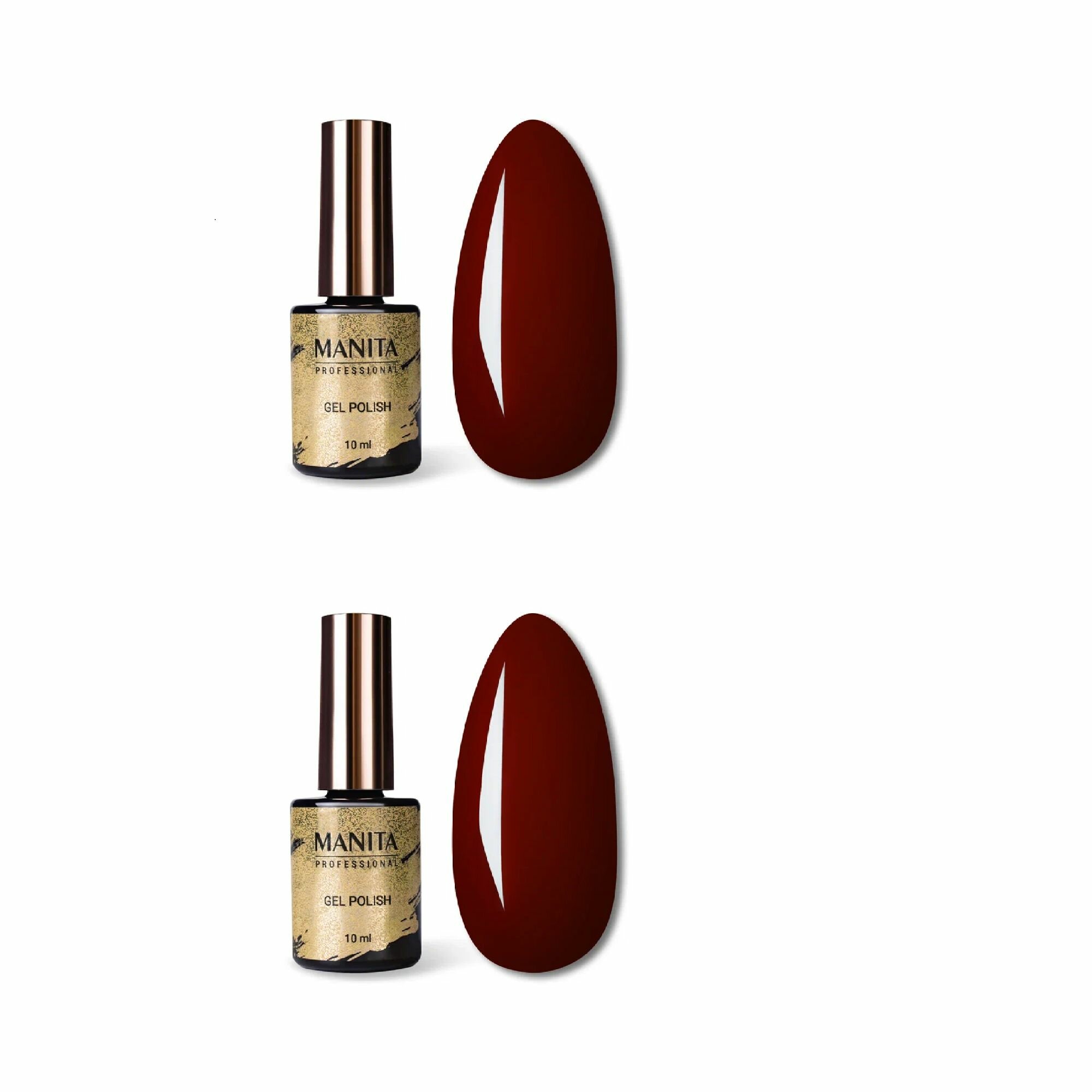 MANITA PROFESSIONAL Гель-лак для ногтей, Classic №068, Cherry, 10 мл, 2 уп