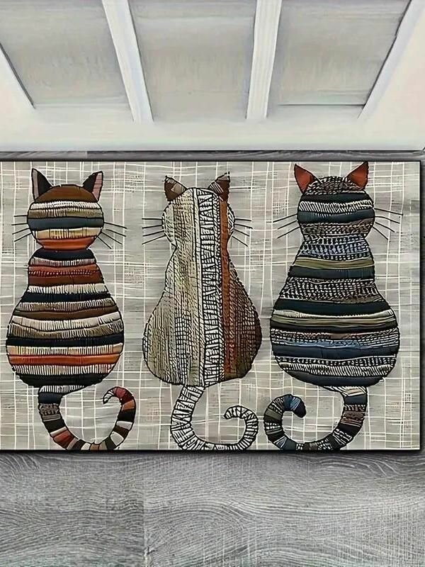 Коврик придверный котики 40x60 см