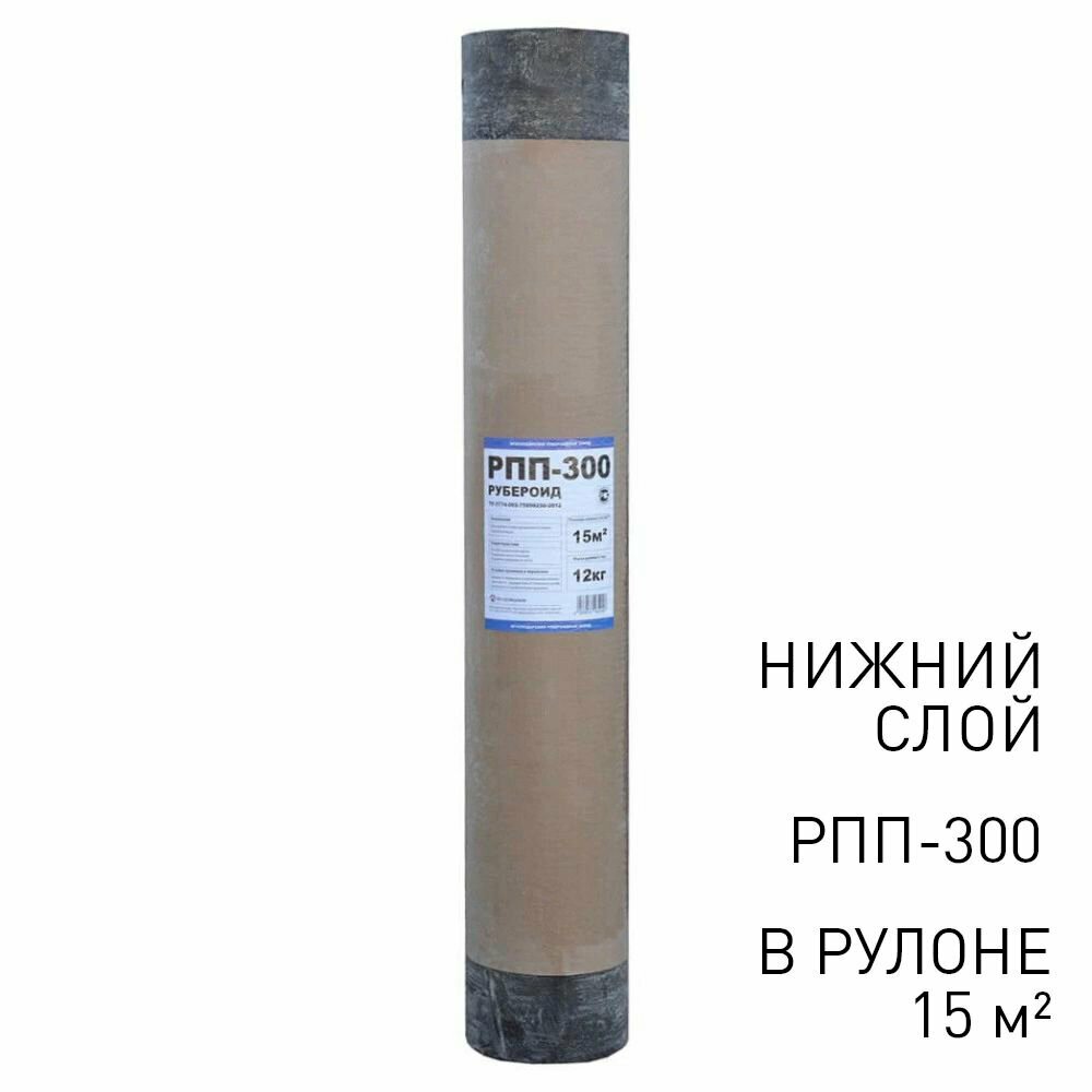 Рубероид РПП-300 15 м2