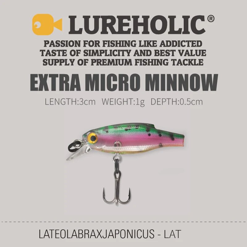 LUREHOLIC Micro Minnow 3см 1г, Цвет: LAT