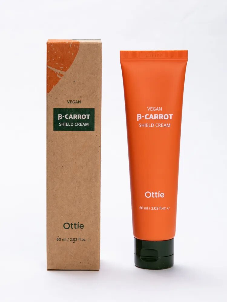 Укрепляющий крем на основе гидролата органической моркови Ottie Vegan Beta-Carrot Shield Cream, 60 мл
