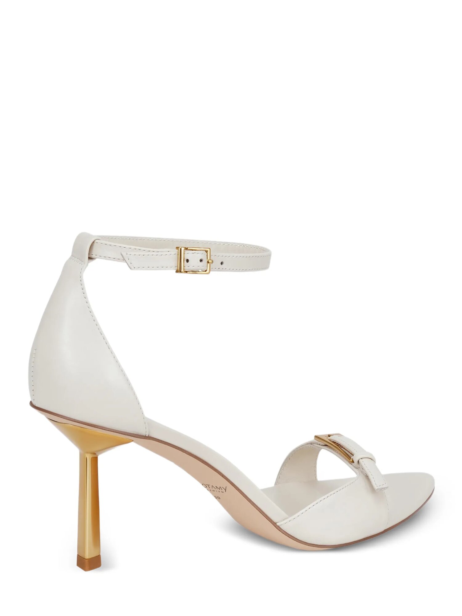 Босоножки POTAMY Buckle-strap leather sandals, размер 36, white — фото 1
