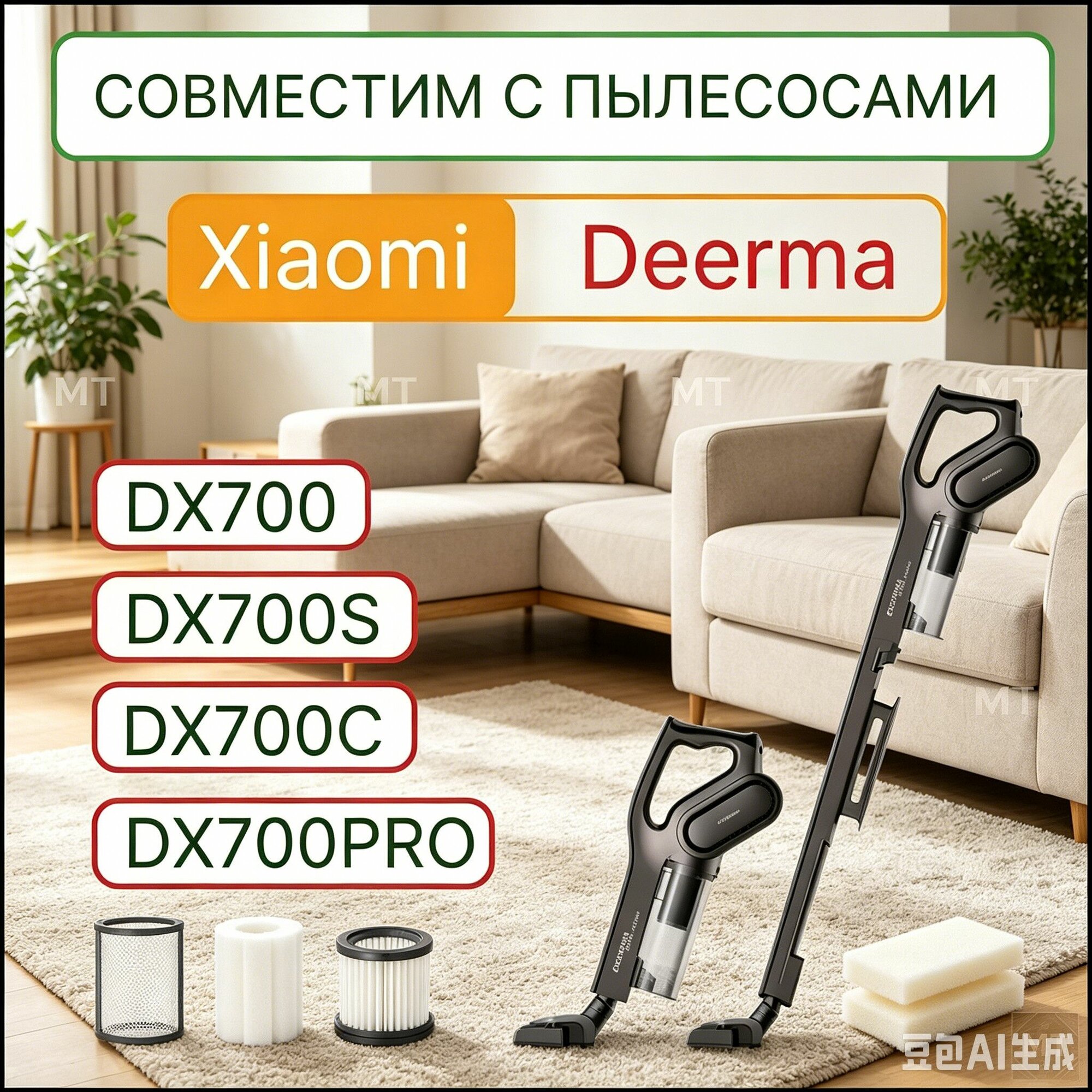 Сменный сетчатый HEPA фильтр для вертикального пылесоса Xiaomi Deerma DX700, DX700S, DX700C, DX700 PRO