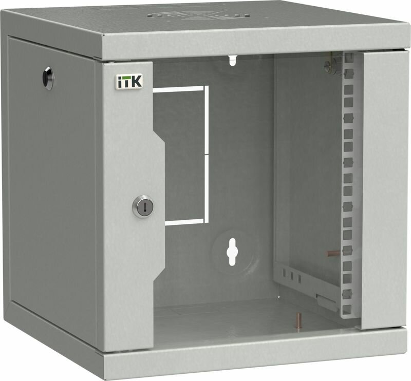 Шкаф сетевой LINEA WS 10дюйм 9U 320х310мм дверь стекл. сер. ITK LWS3-09U33-GF