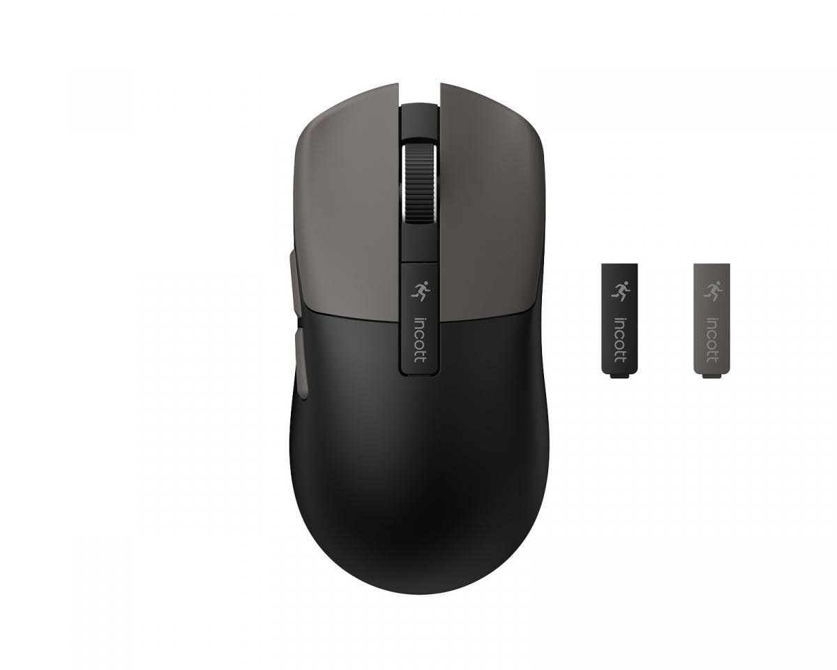 Incott HPC01M игровая мышь PAW3395, беспроводная, RGB, 26000 DPI, черная，1k