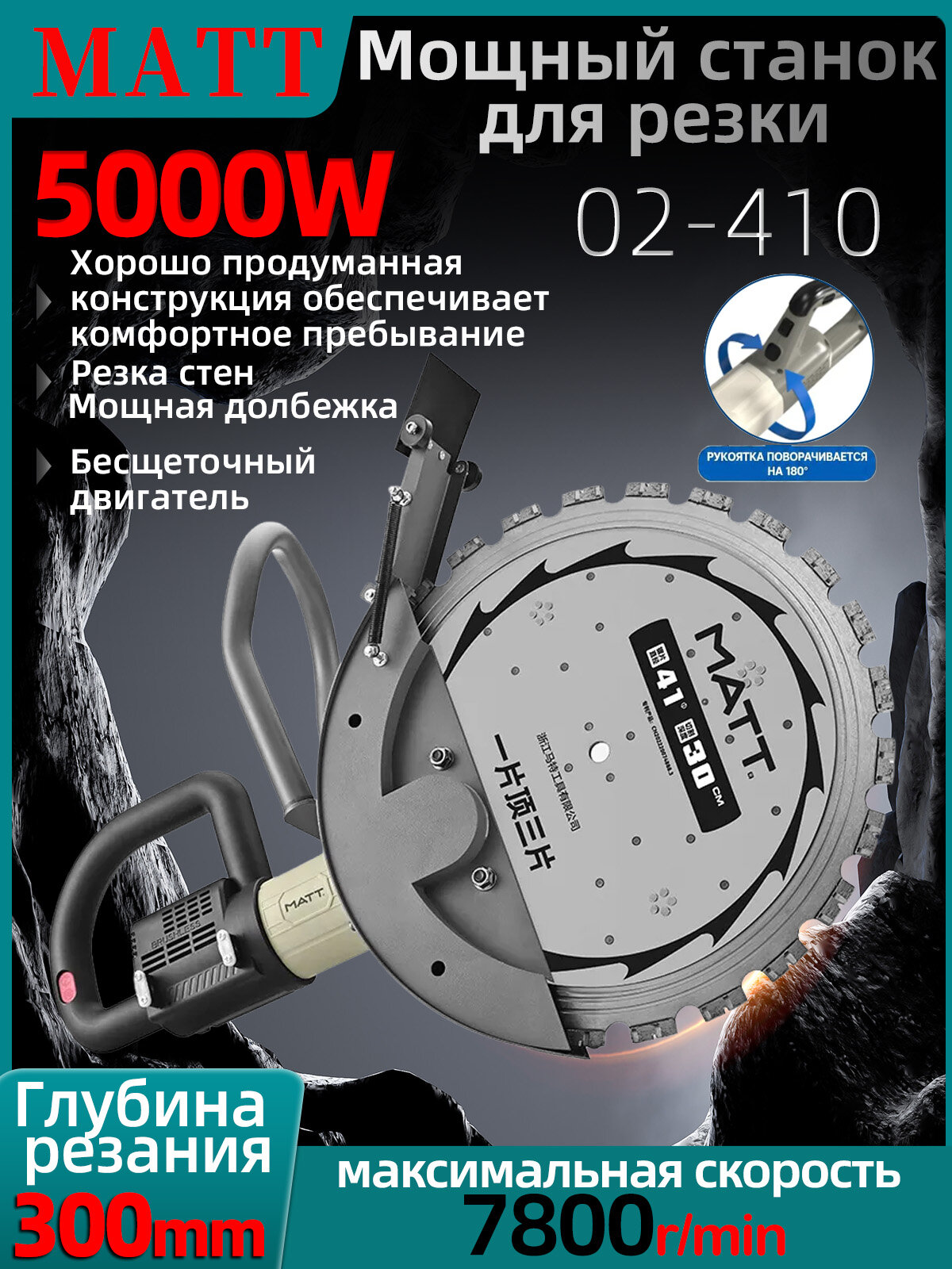 Мощная машина для нарезания канавок, не требующая регулировки бесщеточная дисковая бензопила для резки бетона, предназначенная для резки и обработки бетонных стен.