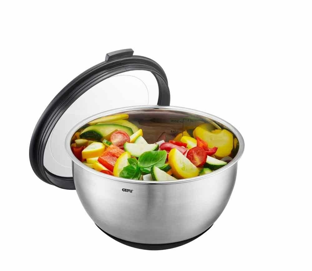 Миска Gefu Muovo - из нержавеющей стали, объем 2.5 л, размер 23,0 см x 13,2 см - Гефу G-35040