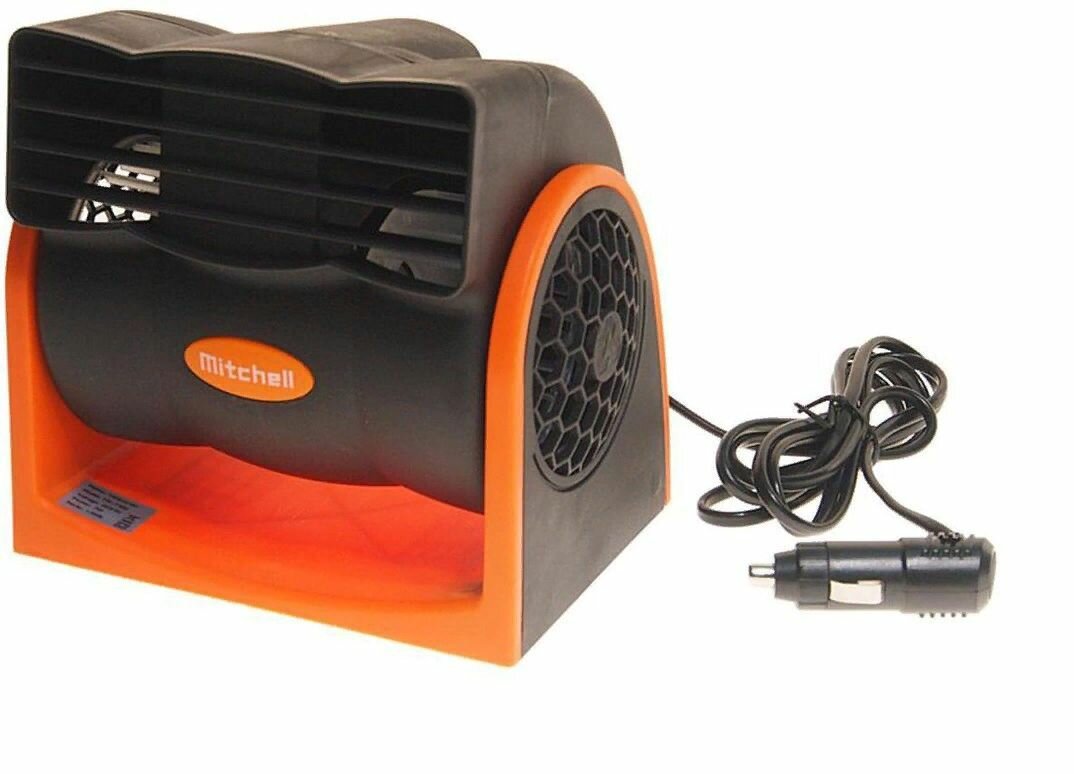 Вентилятор HX-302 16см (6") 24V (12/15W) диммер, безлопастной, black/orange MITCHELL NEW