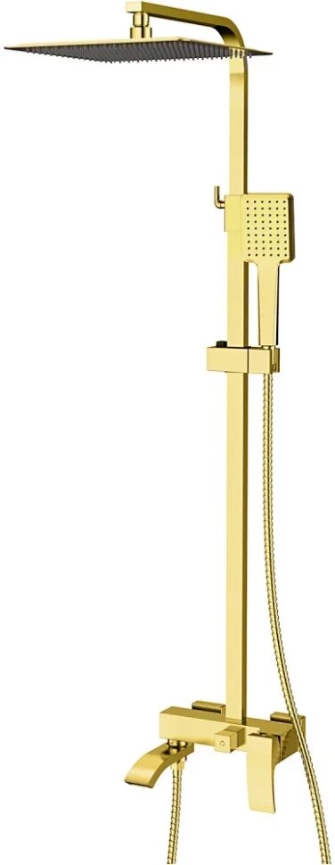 Душевая система Gappo G2407-3 300x200 мм, со смесителем, золотой