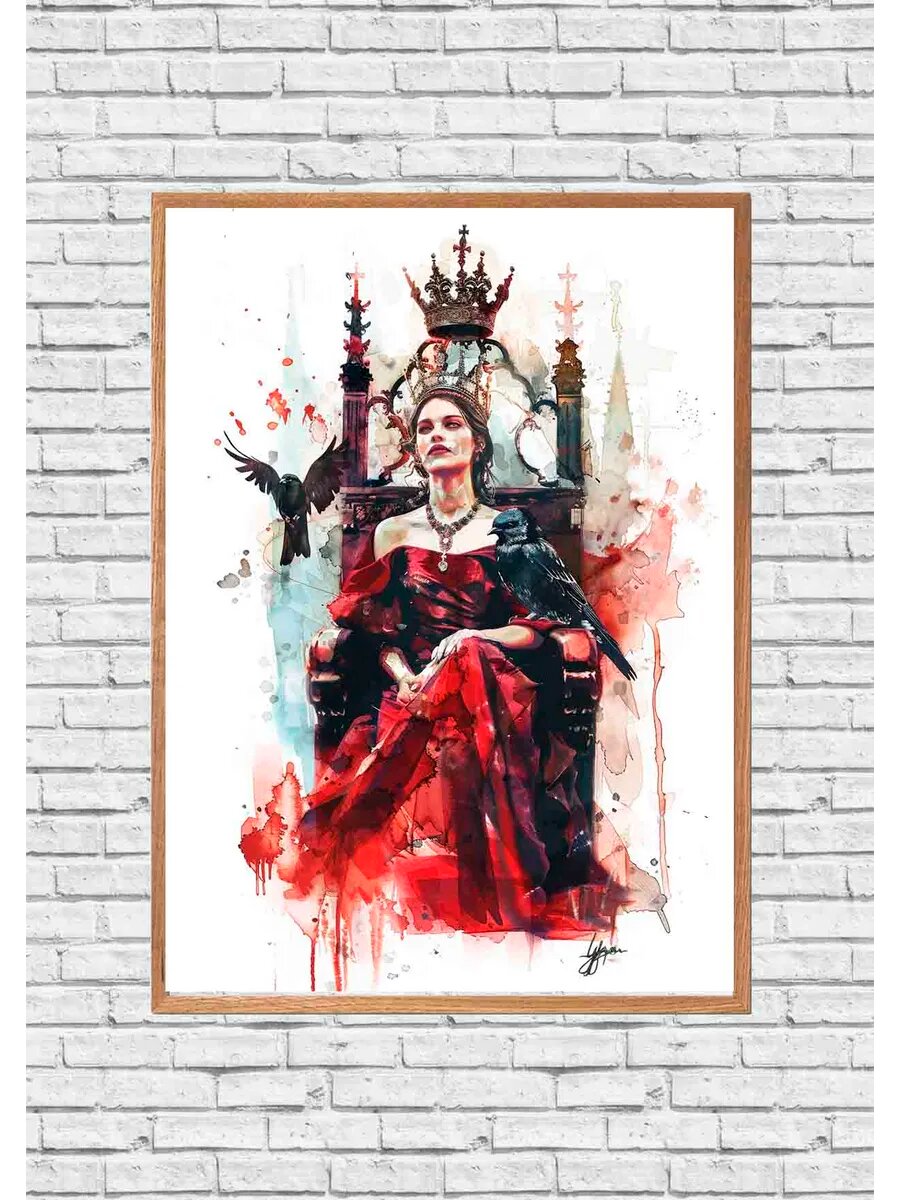 Птица-ласточка, королева Англии 0, Плакат 30x42см