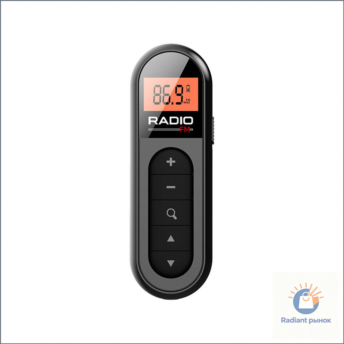 Мини-карманный FM-радио Перезаряжаемый портативный радиоприемник 76-108 МГц с ЖК