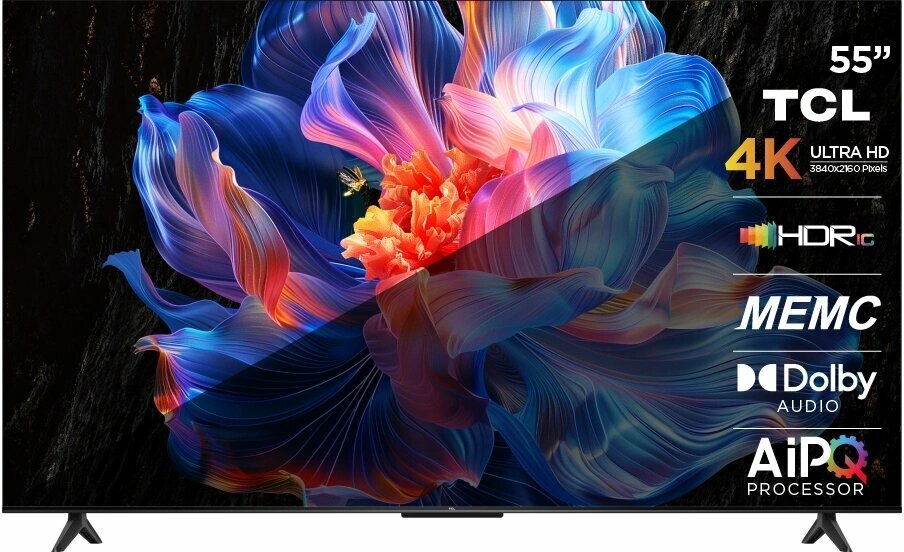 Телевизор LED TCL 55 55P6K черный 4K Ultra HD 60Hz DVB-T DVB-T2 DVB-C DVB-S DVB-S2 USB WiFi Smart TV