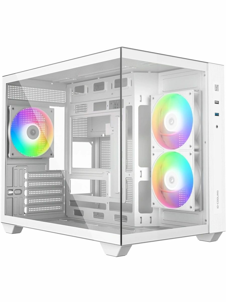 Корпус ID-Cooling View 500 белый без БП mATX 9x120mm 1xUSB2.0 1xUSB3.0 audio bott PSU