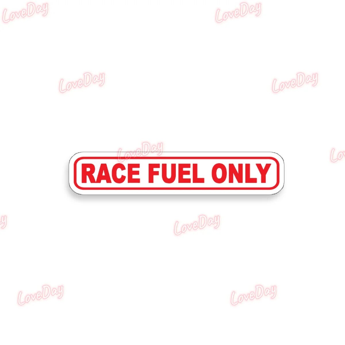 Наклейка "Race Fuel Only" (красная, цвет 3)
