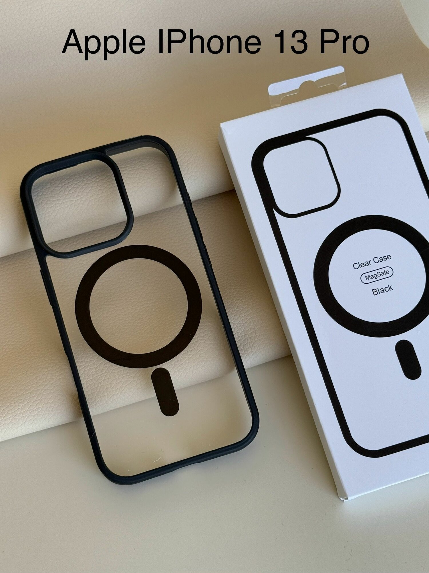 Чехол для Apple iPhone 13 Pro, MagSafe, с поддержкой беспроводной зарядки, черный